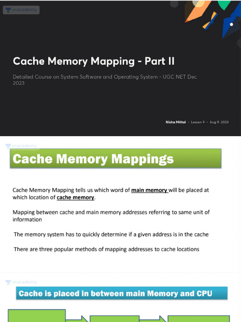 Cache Memory Mapping Part II No Anno | PDF