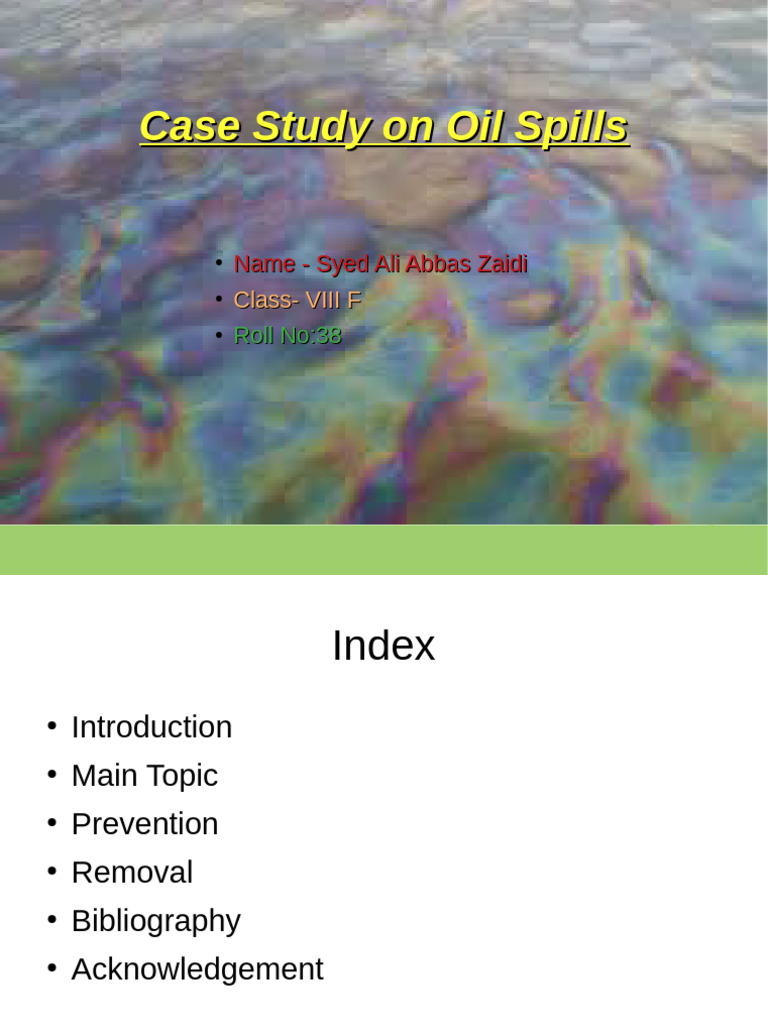 Oil Spill PDF | PDF