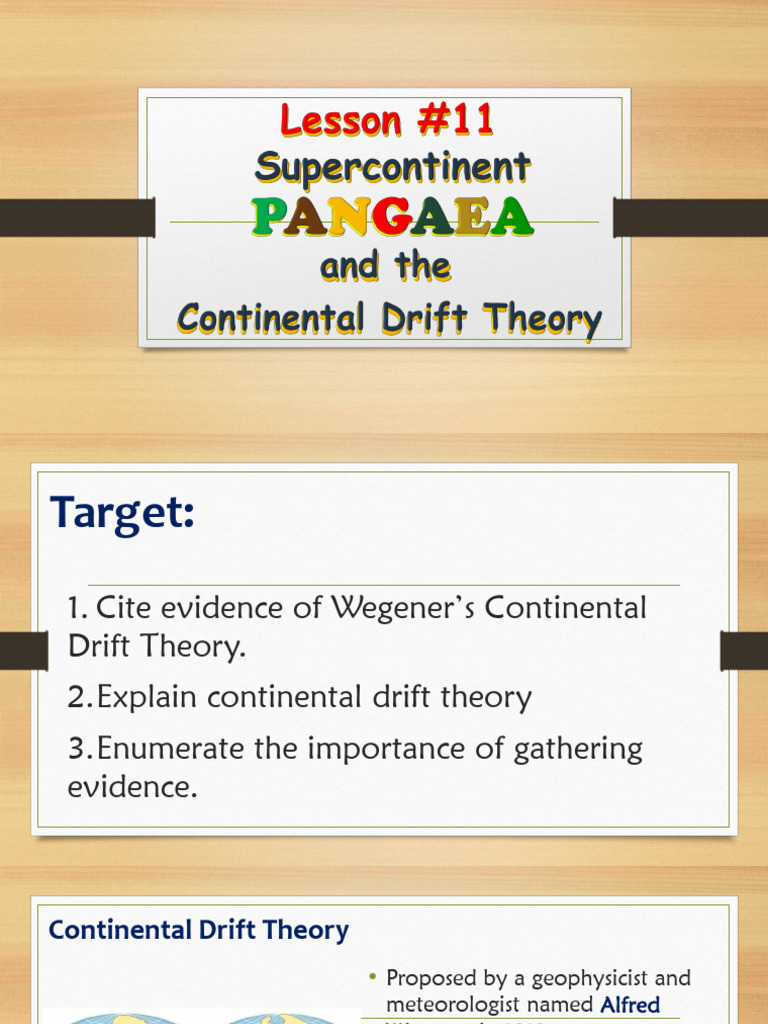Q1 Lesson 11 Continental Drift Theory | PDF