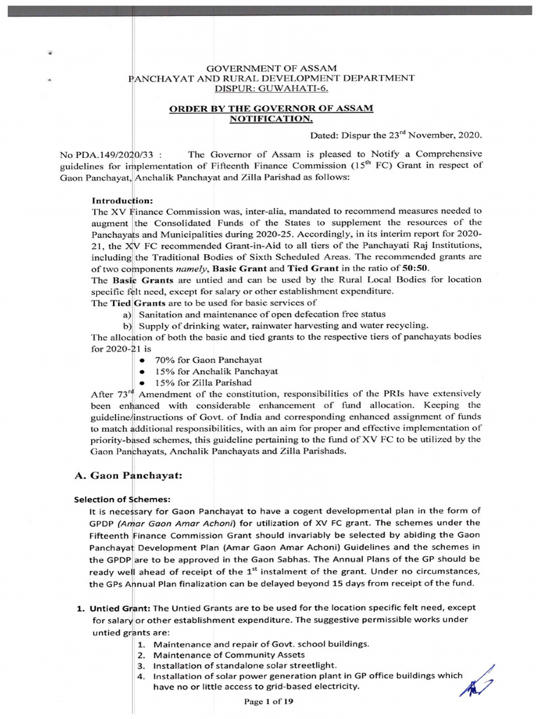 Comprehensive Guideline of 15th FC 2020 | PDF