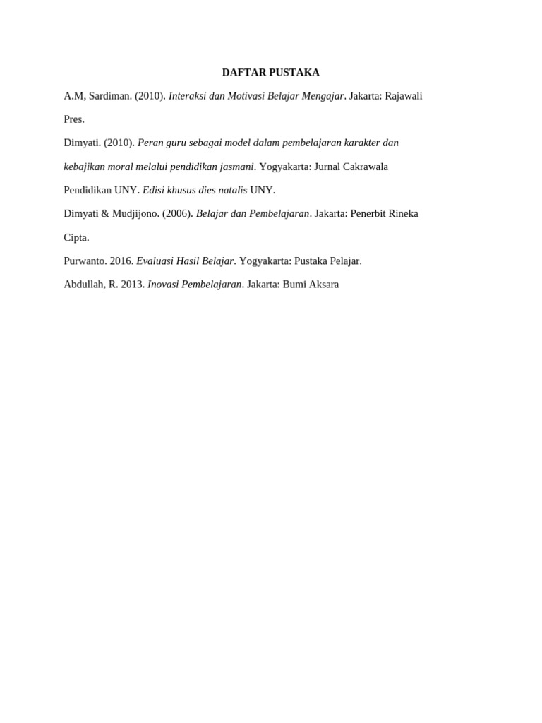 Daftar Pustaka Pak Indra | PDF