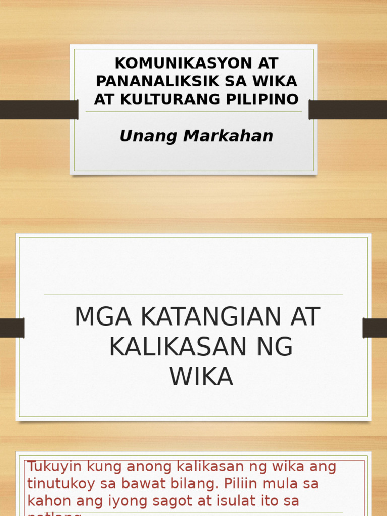 L 4 Kalikasan NG Wika | PDF