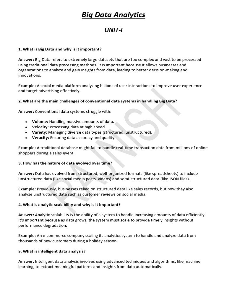 Big Data Analytics Rajnish) | PDF | Apache Hadoop | Business