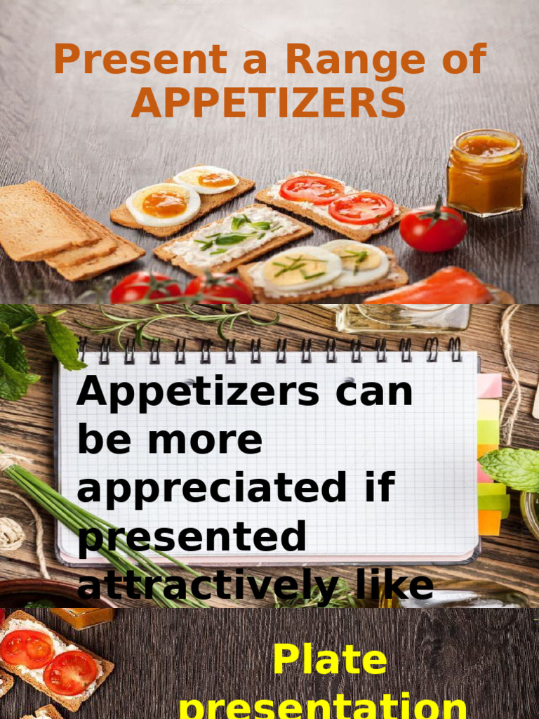Present A Range of Appetizers | PDF