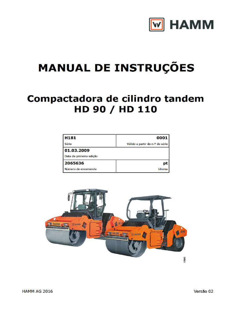HD90-H181 Manual de Operação | PDF