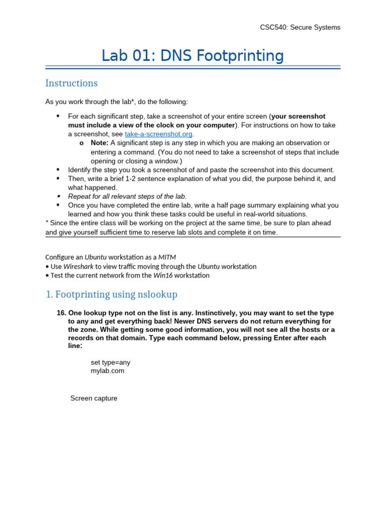 CSC540 Netlab 01 Lab Lingkarthik | PDF