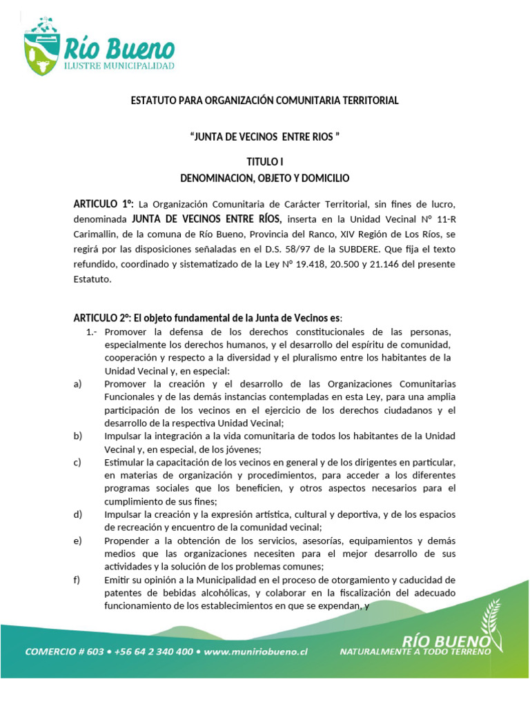 JUNTA DE VECINOS | PDF