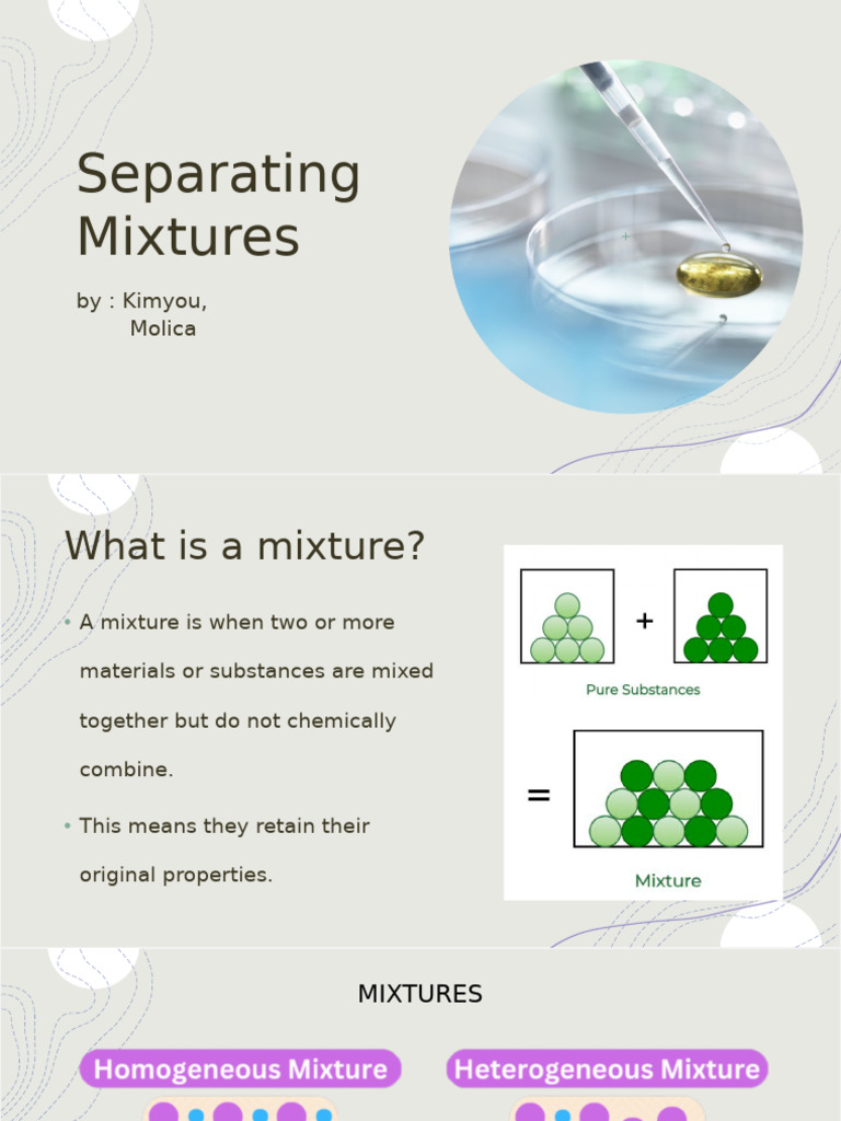 8.3 Separating Mixtures | PDF