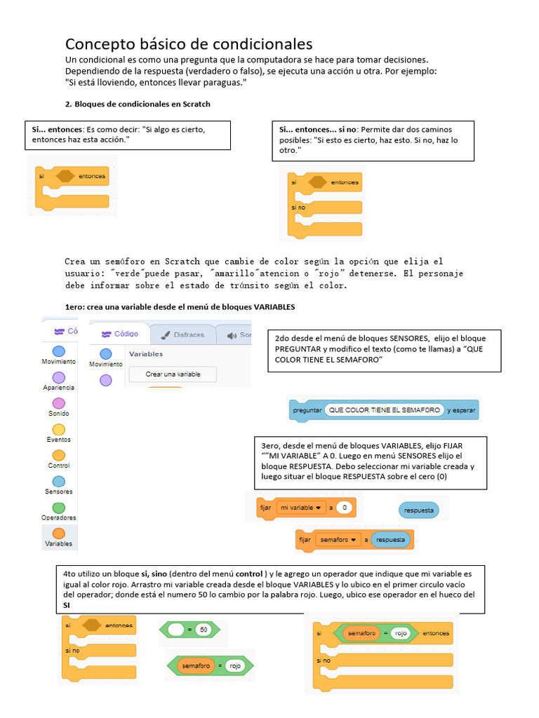 Concepto Básico de Condicionales | PDF