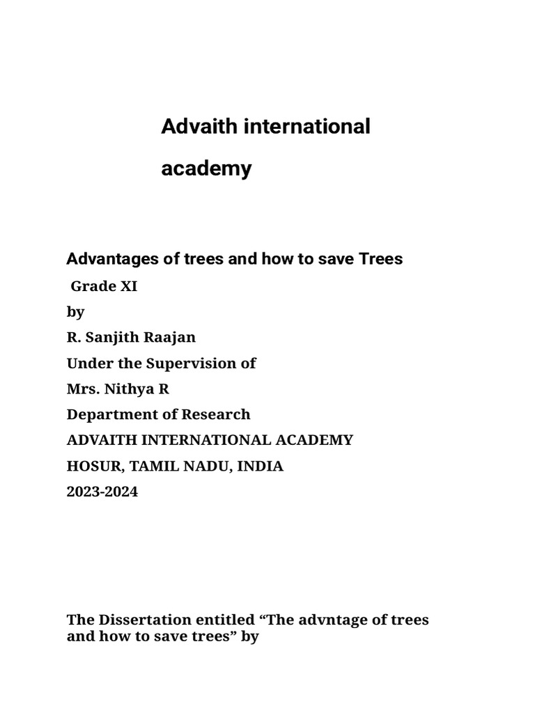 Viva Project Save Trees | PDF