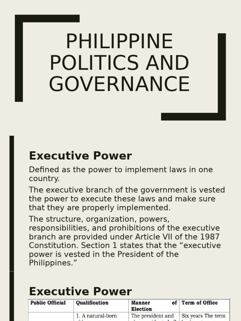 Executive Power | PDF