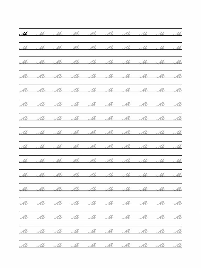 Basic Strokes - Lowercase Alphabet | PDF