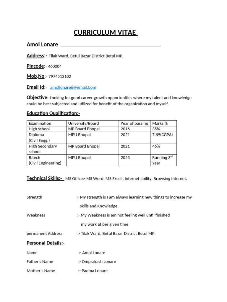 Amol Resume | PDF