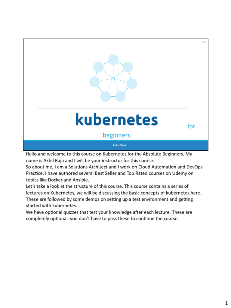 Kubernetes Training | PDF