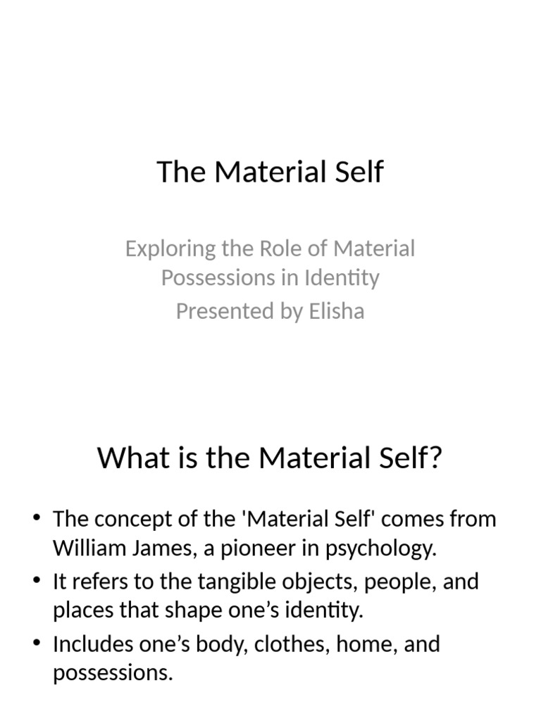 Material Self Presentation | PDF