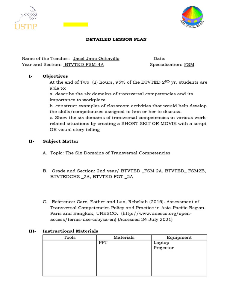 Detailed Lesson Plan Module 2 | PDF