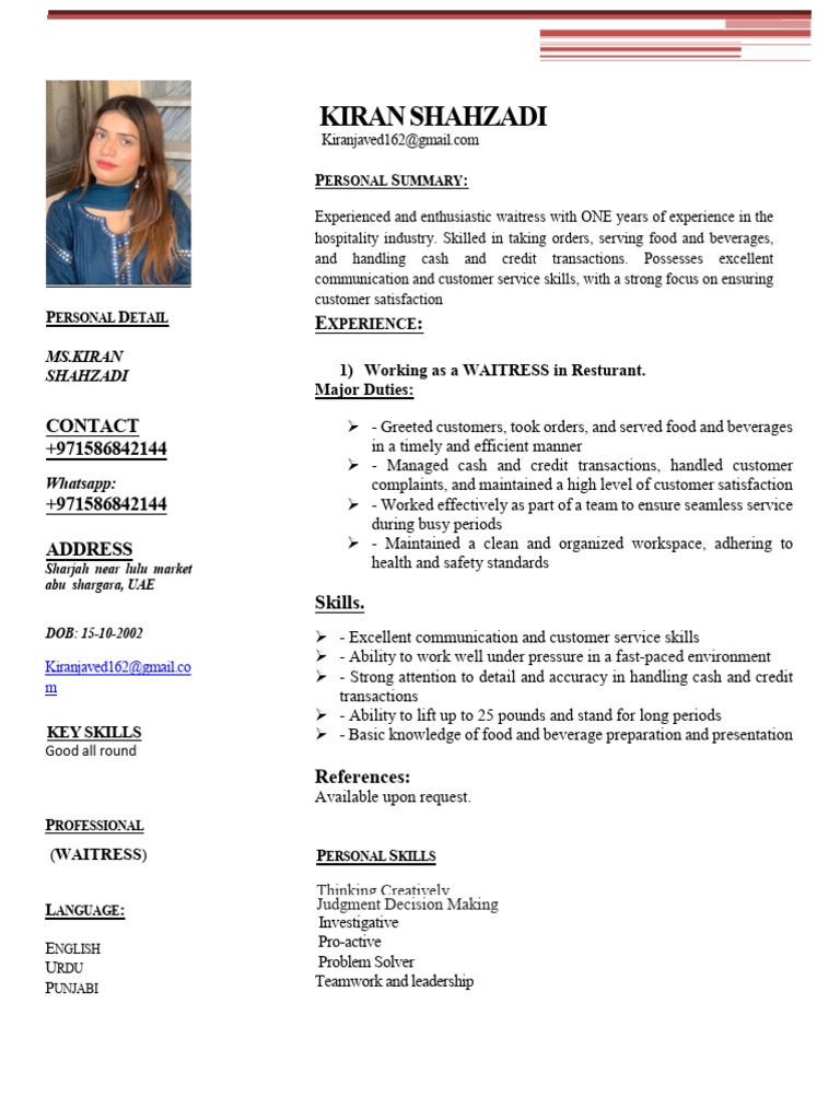Resume Kiran Javed | PDF