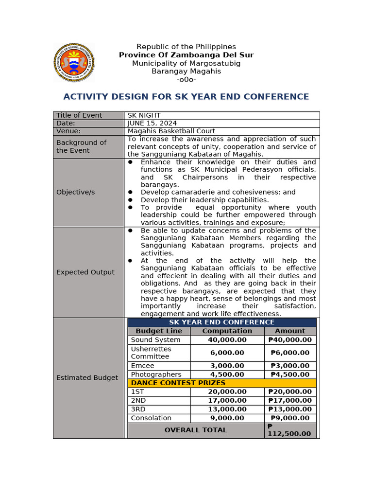SK Night Communication and Activity Design | PDF