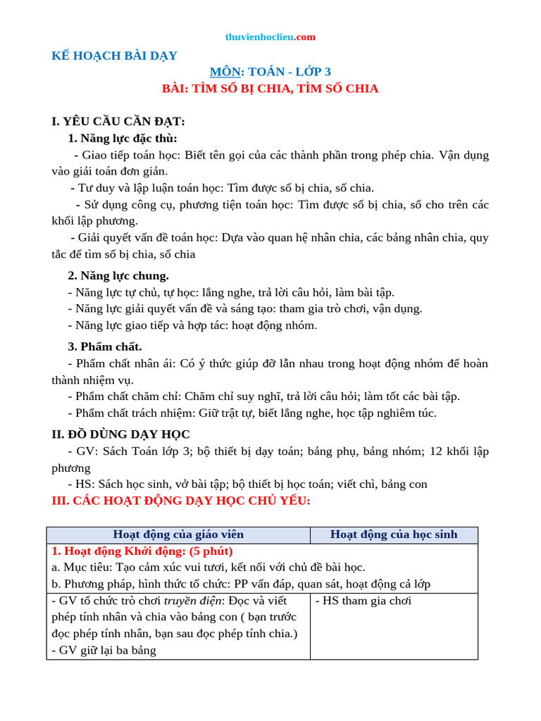 GA Toan 3 CTST Bai TIM SO BI CHIA TIM SO CHIA | PDF