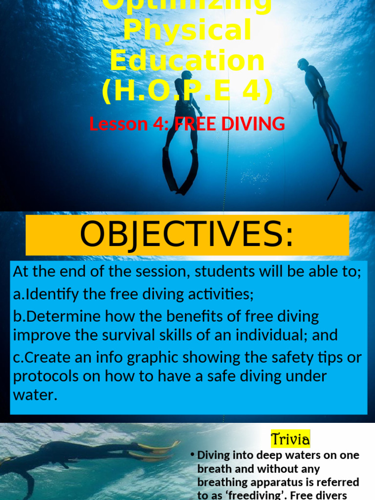 Lesson 4 Free Diving | PDF