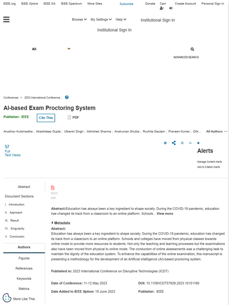 Ai Based Exam Proctoring System Ieee Conference Publication Ieee