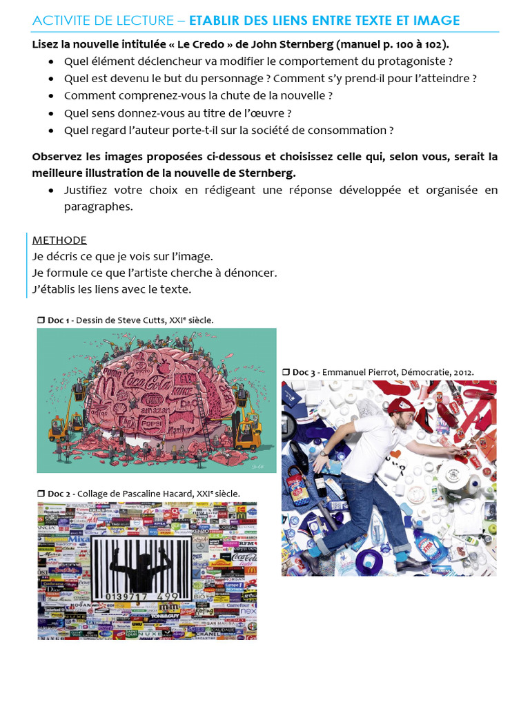 Activite de Lecture TXT Image | PDF