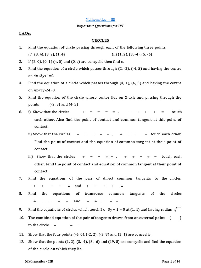 II B Practice Questions (Most Imp) | PDF