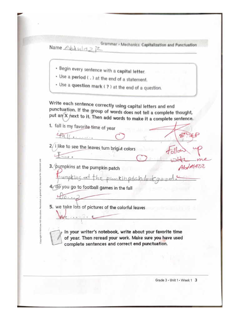 Grammar - Mechanics Capitalization and Punctuation | PDF