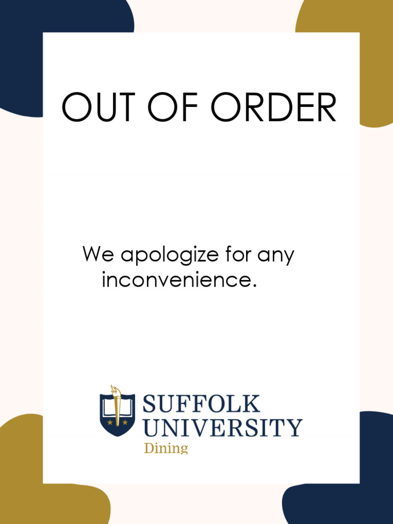 Out of Order Notice | PDF