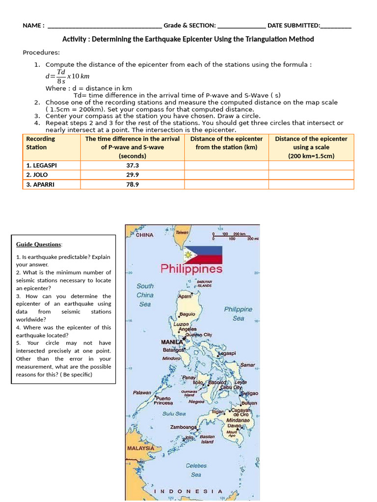 Triangulation Method Activity | PDF