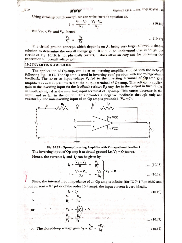 sybsc. opamp amplifiers | PDF