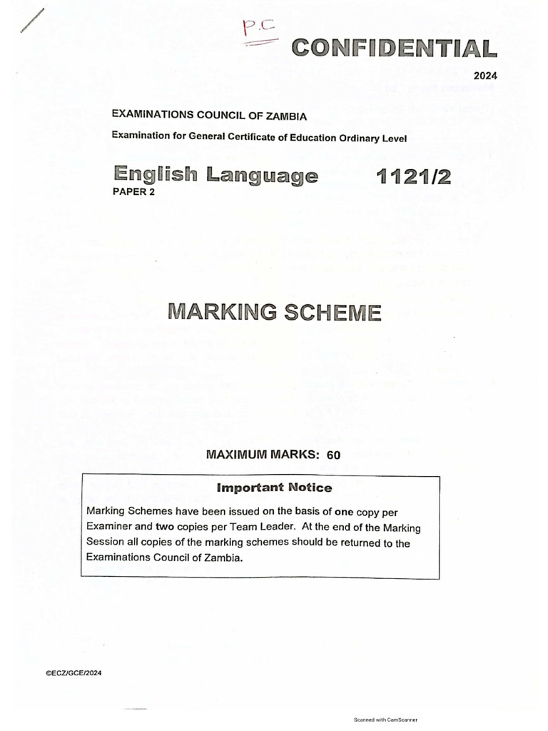 2024 Marking Key GCE | PDF