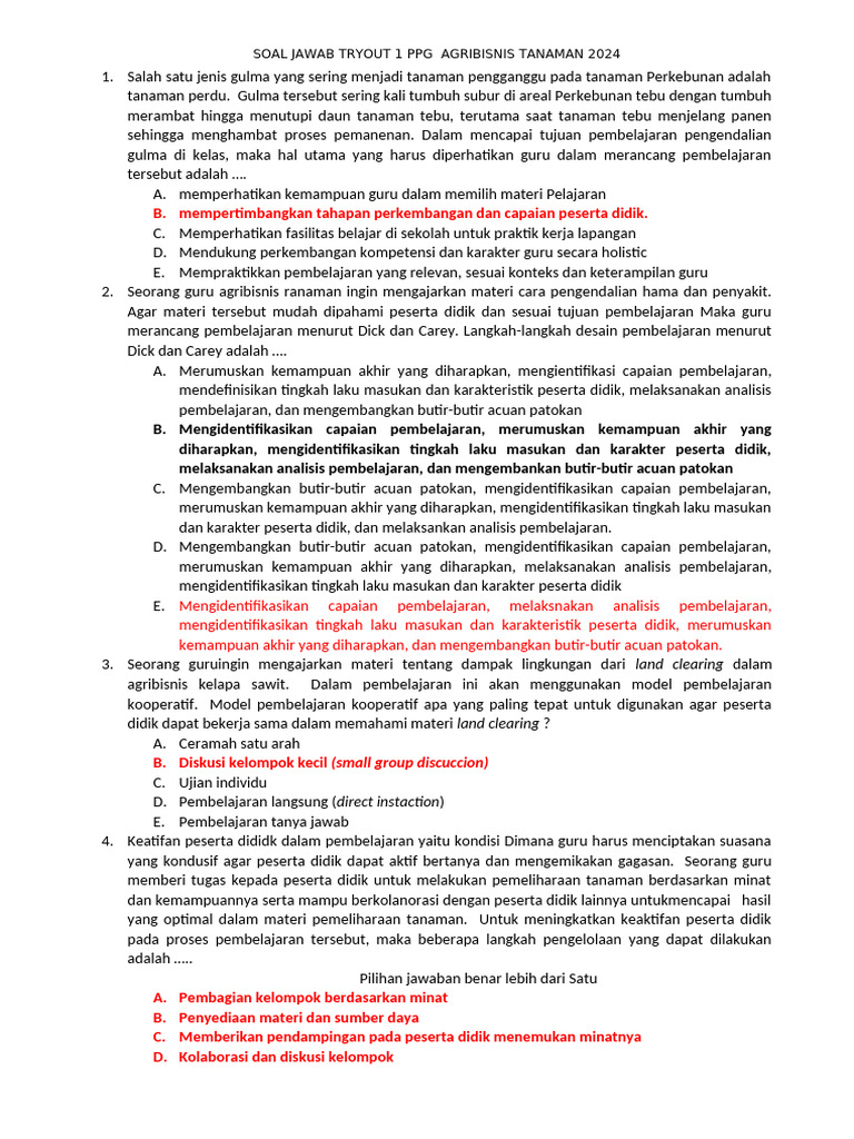 Soal Tryout Agb | PDF