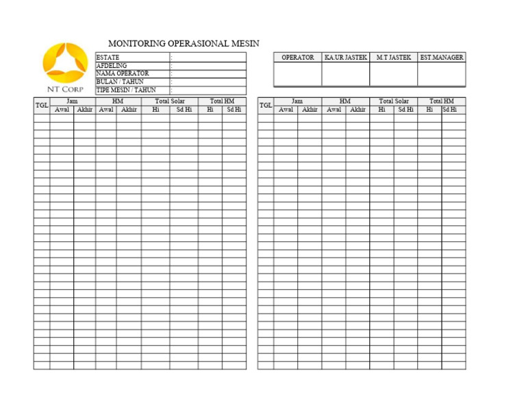 Monitoring Operasional Mesin | PDF