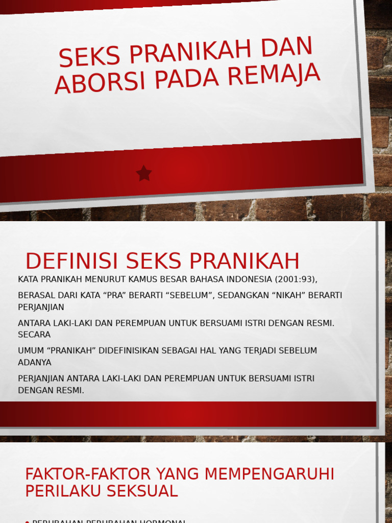Seks Pranikah Dan Aborsi Pada Remaja | PDF