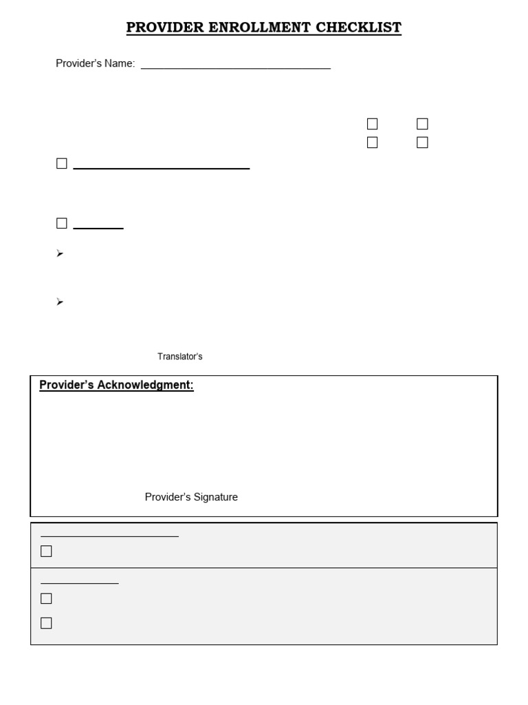 Ihss Provider Enrollment Checklist | PDF