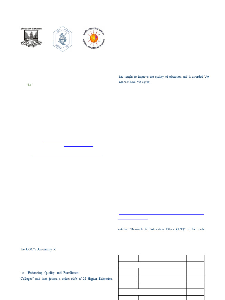 Patkar-Varde College RPE 2024-25 | PDF