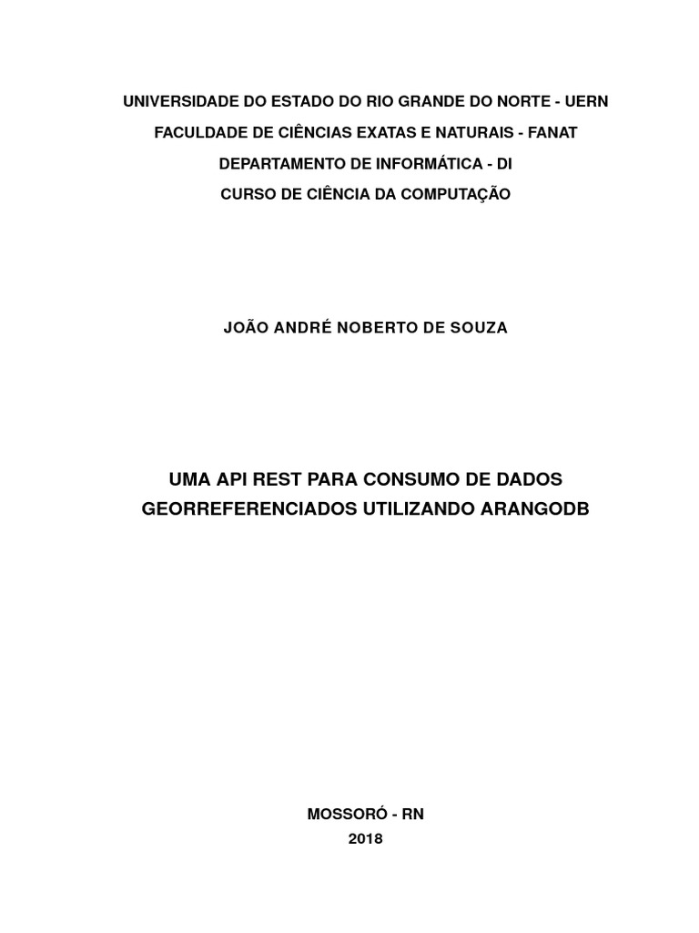 Uma API Rest para Consumo de Dados | PDF