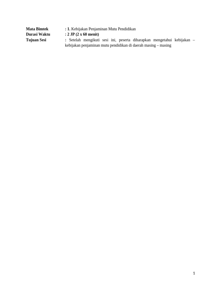 Modul Bimtek Spmi 3 | PDF