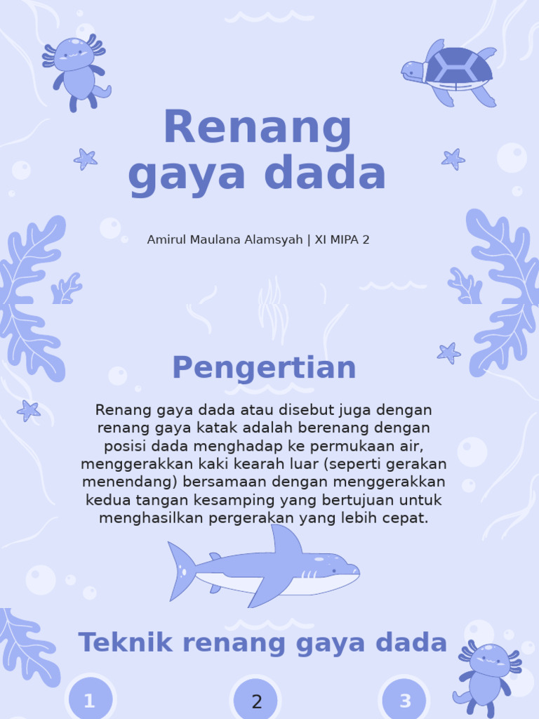 belajar renang gaya dada | PDF