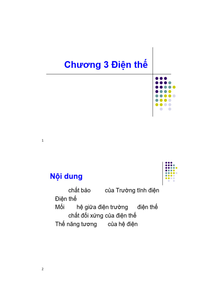PFIEV - PHYS2 - Ch03 - Dien The | PDF