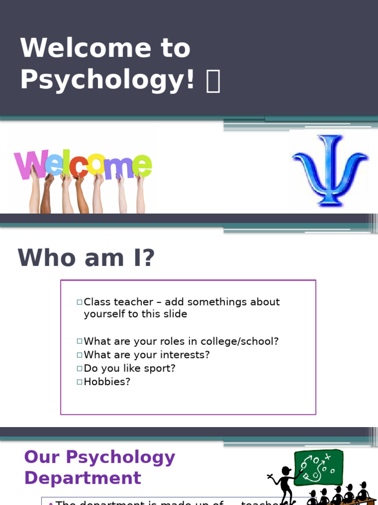 Psychology First Year Induction Psychology Hub | PDF