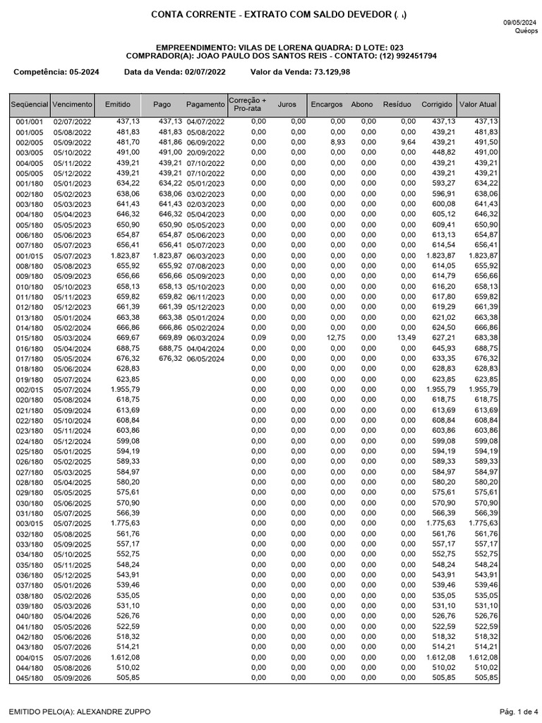 Extrato D 23 Lorena | PDF