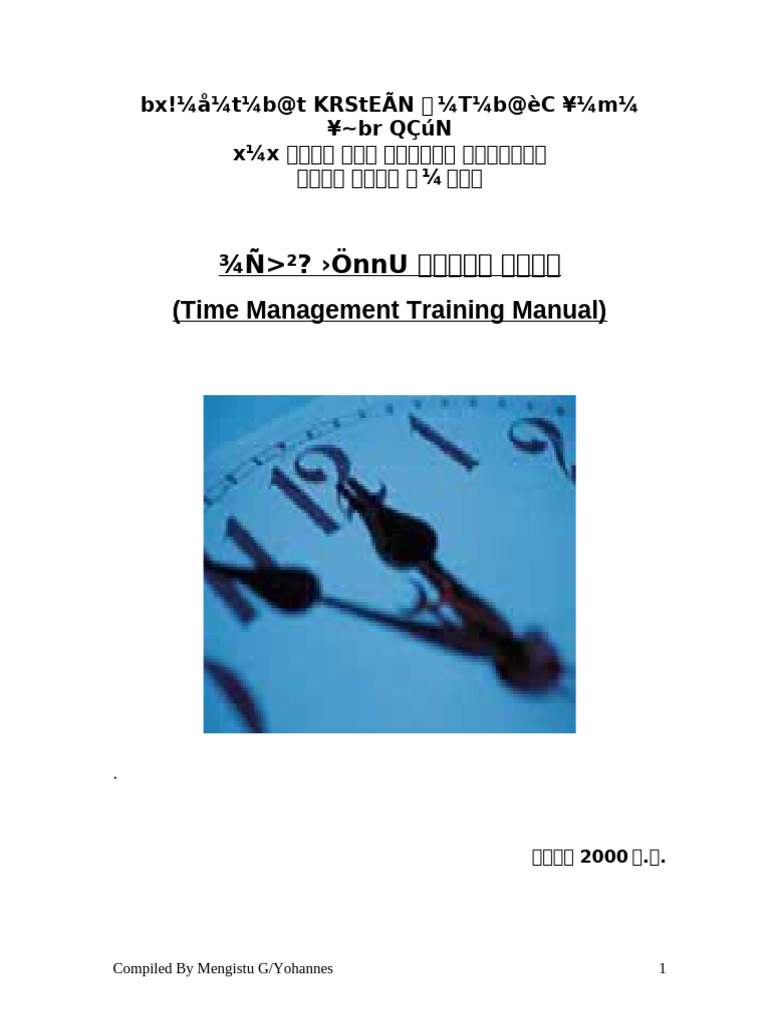 Time MGT Training Manual | PDF