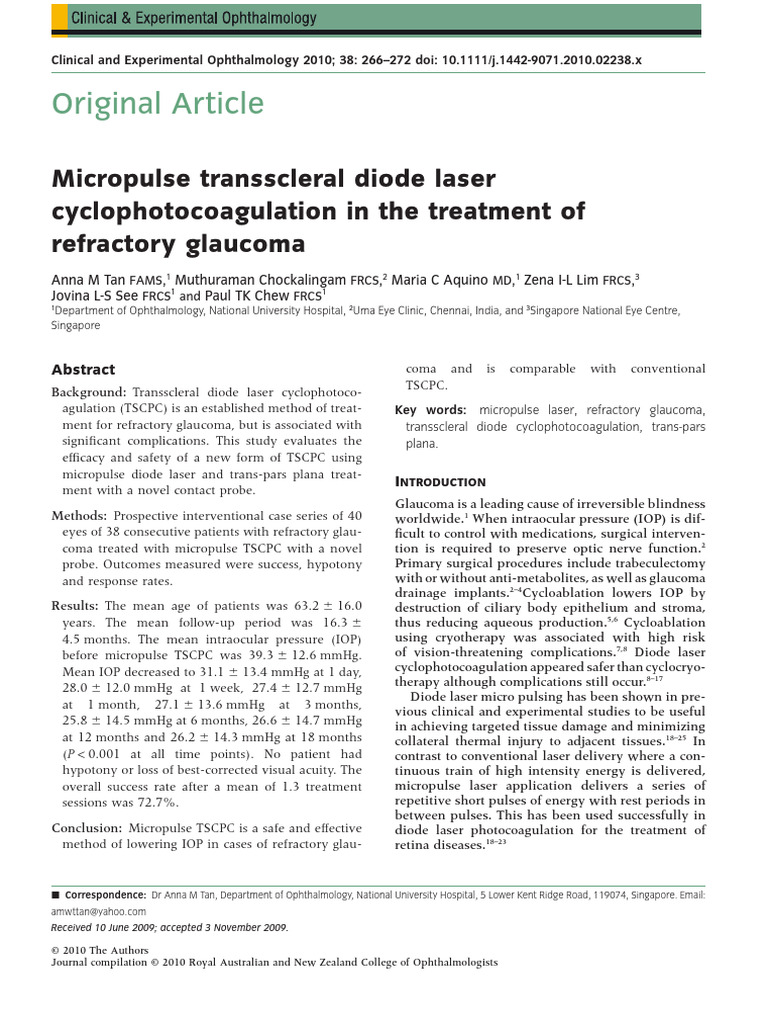 Micropulse - Transscleral - Diode - Laser - Cycl Maria Maguel Antonio ...