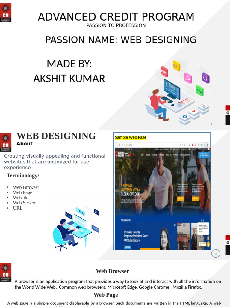 PPT1 - Web Designing | PDF | World Wide Web | Art