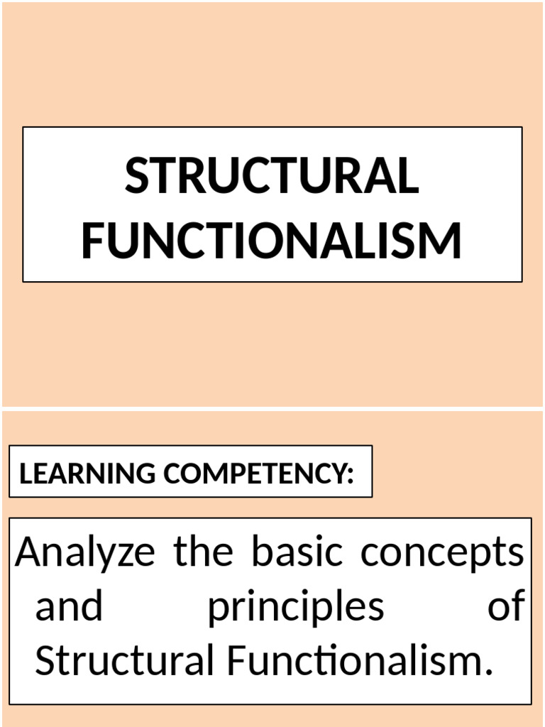 Sturctural Functionalism | PDF