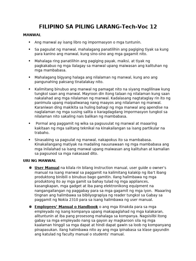 Filipino Sa Piling Larang Notes | PDF | Essays