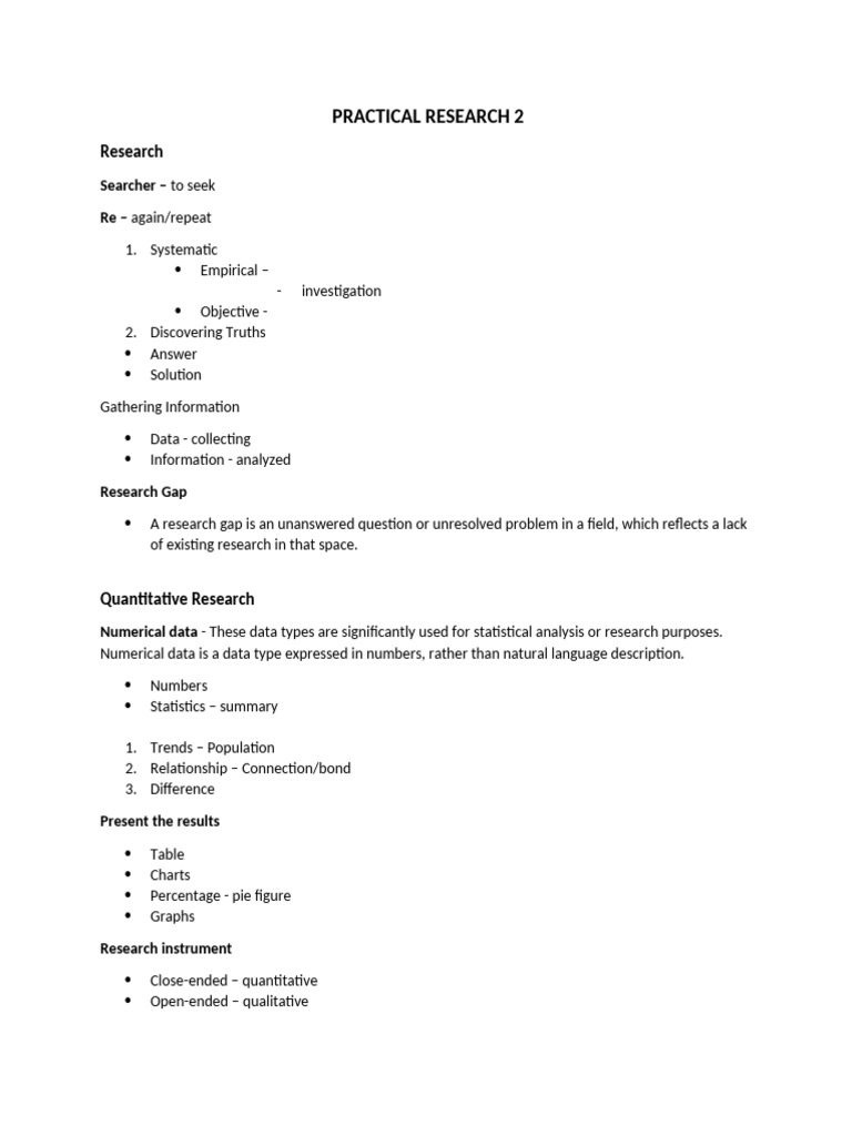 Practical Research 2 | PDF