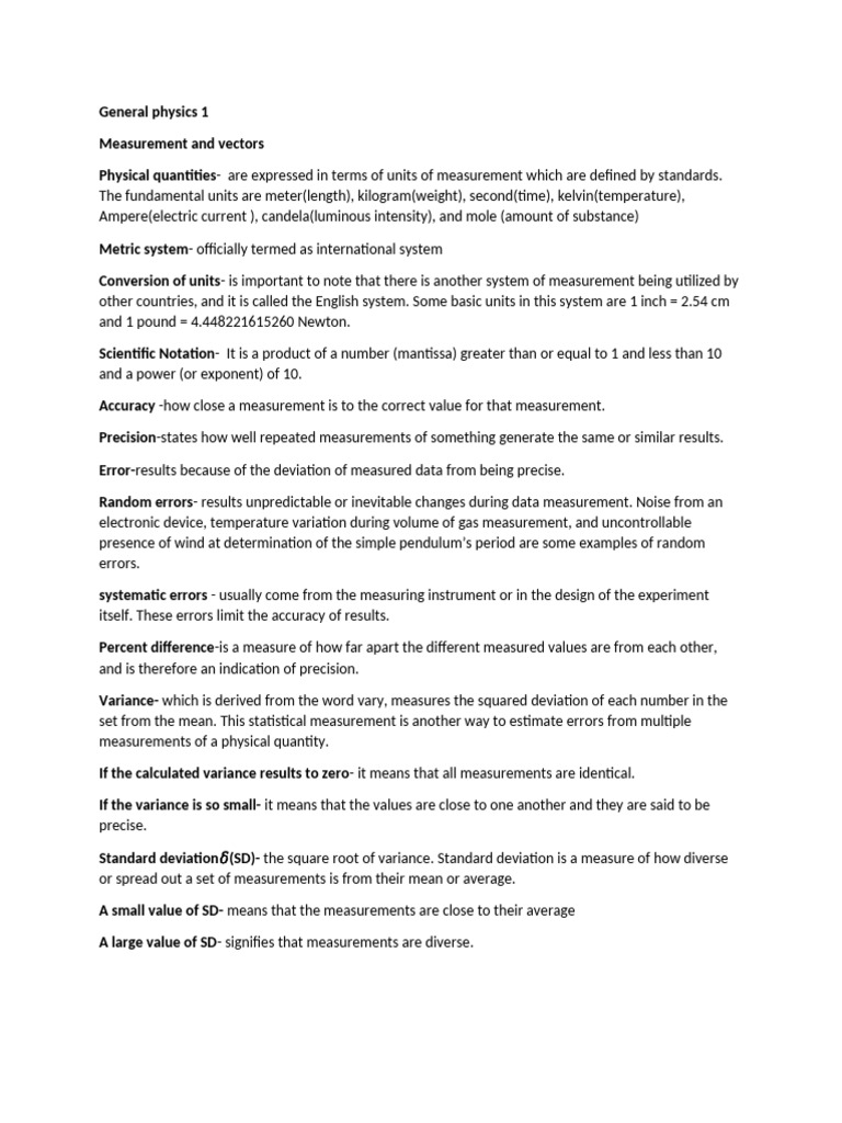 Physics Review. Q1 | PDF